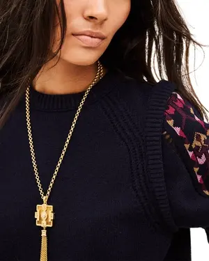 Ba&sh Elda Embroidered Wool Round Neck Sweater - Ink