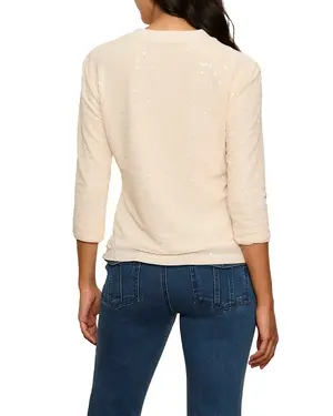 Sanctuary Three Quarter Sleeve Sequin Mode Tee