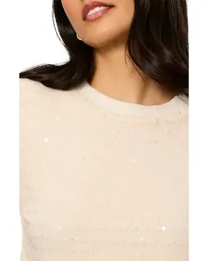Sanctuary Three Quarter Sleeve Sequin Mode Tee
