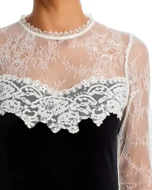 Line & Dot Kalo Lace Trim Mini Dress