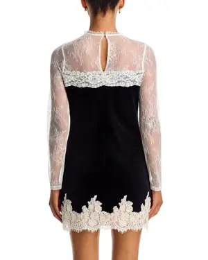 Line & Dot Kalo Lace Trim Mini Dress