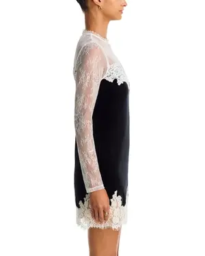 Line & Dot Kalo Lace Trim Mini Dress