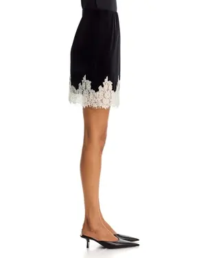 Line & Dot Kalo Lace Hem Mini Skirt