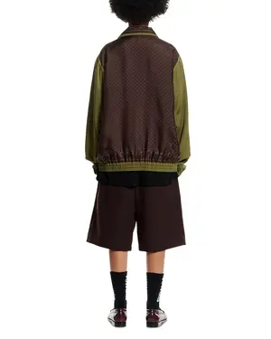 VOWELS Silk Blouson Jacket