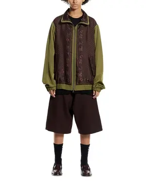 VOWELS Silk Blouson Jacket