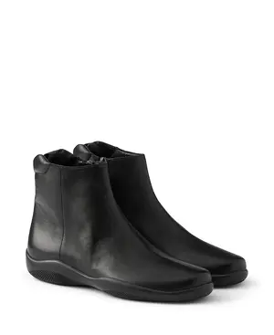 Prada Toblach Nappa Leather Booties - Black