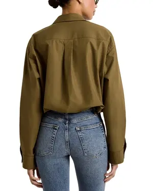 MARIE OLIVER Dallas Cotton Cropped Top