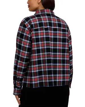 Foxcroft Sandy Plaid Button Front Shirt