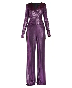 Tadashi Shoji Aderyn Metallic Jersey Jumpsuit