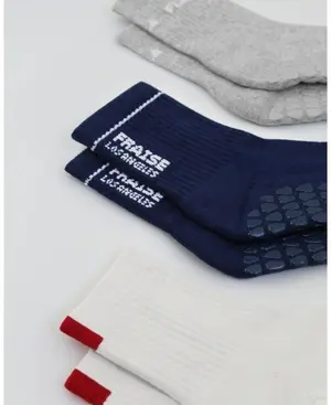 FRAISE Sport Set Grip Socks, Pack Of 3 - Multi