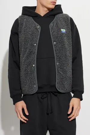 American Vintage Fleece Vest With Logo Patch