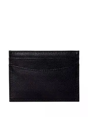 HACKETT  Pebbled Leather Card Holder - Black