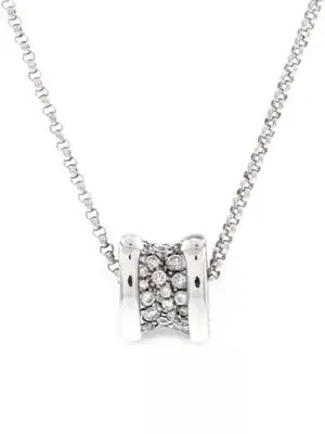 BVLGARI B.zero1 Pendant 18k White Gold With Pave Diamonds Mini Necklace
