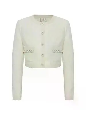 LoveShackFancy Alphie Cropped Tweed Blazer