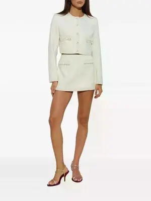LoveShackFancy Alphie Cropped Tweed Blazer