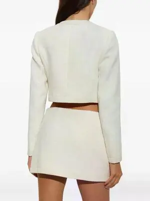 LoveShackFancy Alphie Cropped Tweed Blazer