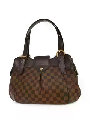 LOUIS VUITTON Damier Sistina Pm Check-pattern Shoulder Bag - Brown