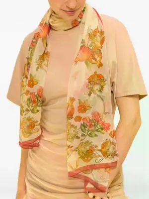 ELIZABETTA Persephone Pomegranate-print Scarf