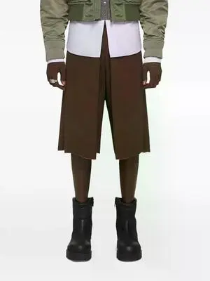 Givenchy Raw-hem Wide-leg Bermuda Shorts
