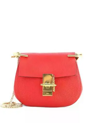 Chloé Drew Leather Mini Crossbody Bag - Red