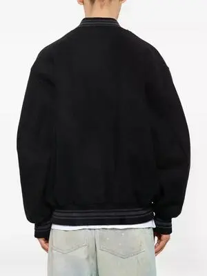VOWELS Logo-embroidered Wool Varsity Jacket