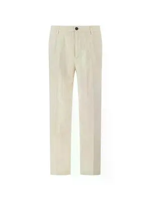 CRUNA Belleville Pleated Corduroy Trousers - Neutrals