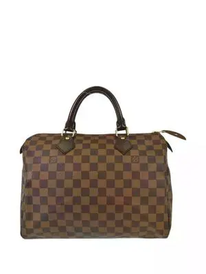 LOUIS VUITTON 30 Speedy Damier Tote Bag - Brown