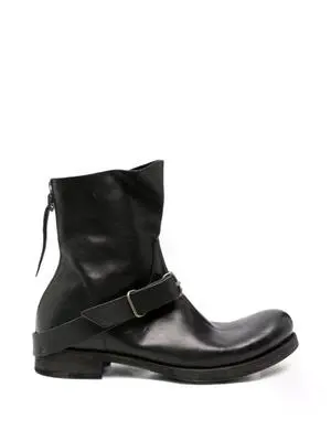 MA+ Buckle-strap Rear-zip Boots