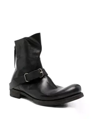 MA+ Buckle-strap Rear-zip Boots