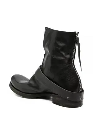 MA+ Buckle-strap Rear-zip Boots