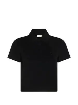 Saint Laurent Embroidered-logo Polo Shirt