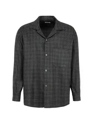 KAPTAIN SUNSHINE Plaid Open-collar Shirt - Grey