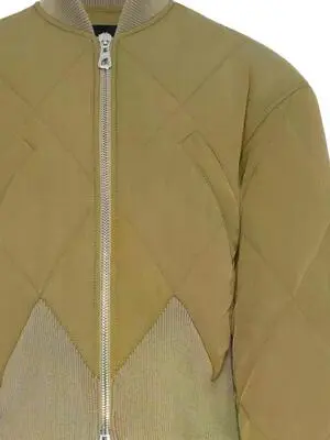 JEAN PAUL GAULTIER Losange-pattern Zip-up Bomber Jacket - Green