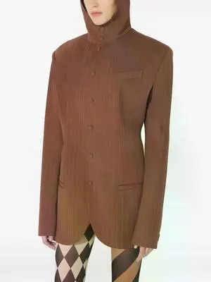 JEAN PAUL GAULTIER Pinstriped Hooded Jacket