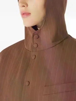 JEAN PAUL GAULTIER Pinstriped Hooded Jacket