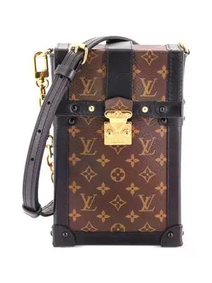 LOUIS VUITTON Vertical Trunk Pochette Monogram Canvas Crossbody Bag