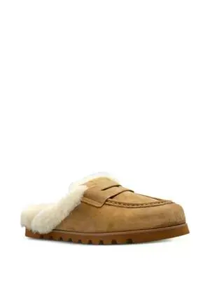 NAKED WOLFE Corded Shearling-lined Mules