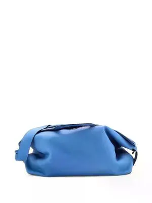 Fendi Media Travel Bag Leather Large Satchel - Blue