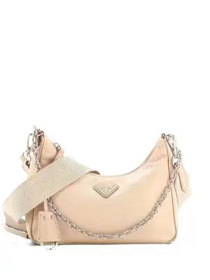 Prada Re-edition 2005 Shoulder Bag Tessuto Small Crossbody Bag - Neutrals