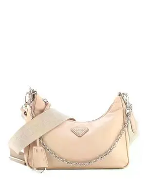 Prada Re-edition 2005 Shoulder Bag Tessuto Small Crossbody Bag Neutrals