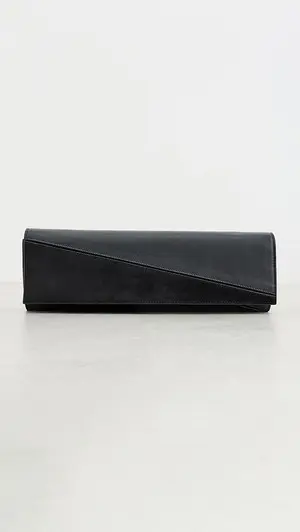 Proenza Schouler European Calf And Lux Suede Hex Clutch - Black