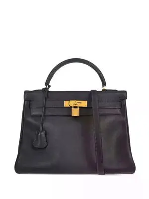 Hermès 1997 Kelly 32 Retourne Tote Bag - Blue