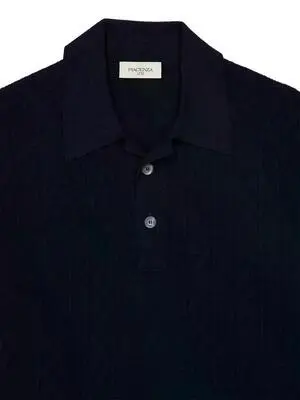 PIACENZA CASHMERE 1733 Cable-knit Polo Shirt