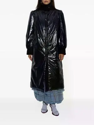 Chloé Long Utilitarian Coat In Shiny Nylon