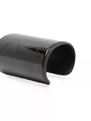TOTEME Croc-embossed Leather Cuff - Black