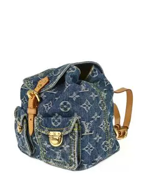 LOUIS VUITTON 2006 Mini Monogram Denim Sac A Dos Backpack