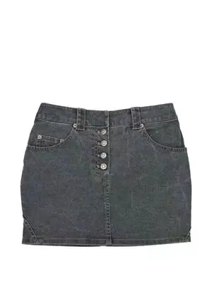 Dior Button-front Denim Mini Skirt