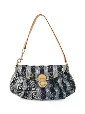 LOUIS VUITTON Mini Pleaty Raye Monogram Denim Shoulder Bag
