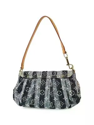 LOUIS VUITTON Mini Pleaty Raye Monogram Denim Shoulder Bag