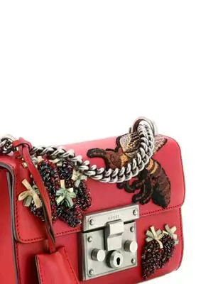 Gucci Padlock Shoulder Bag Embellished Leather Small Crossbody Bag